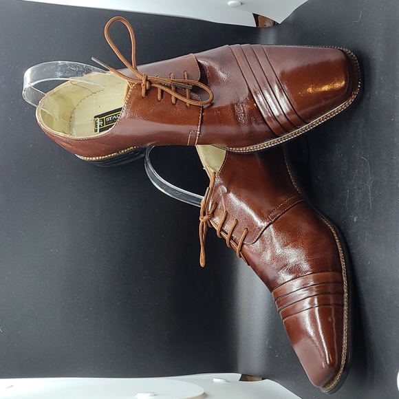 Stacy Adams Shoes Vintage Stacy Adams Radley Cognac Leather Mens Dress Shoes Poshmark